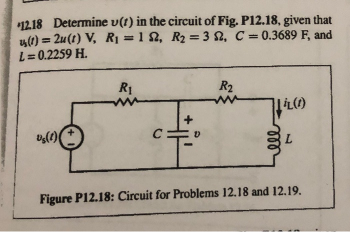 Solved 1218 Determine v(t) in the circuit of Fig. P12.18, | Chegg.com