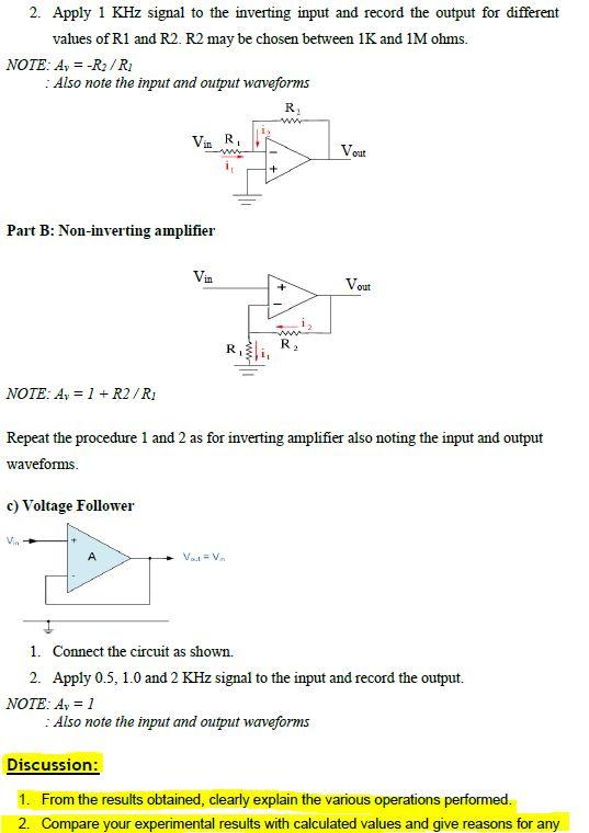 Solved Title: Operational Amplifiers Aim: To investigate | Chegg.com