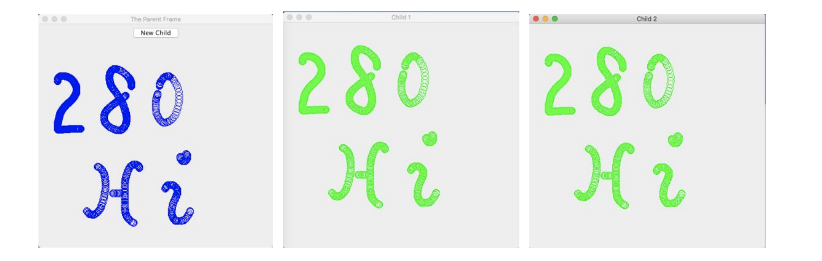 When the program is started, a parent frame is | Chegg.com