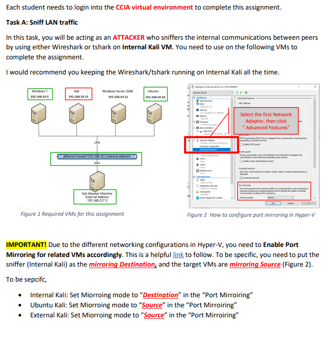 Solved Each student needs to login into the CCIA virtual | Chegg.com
