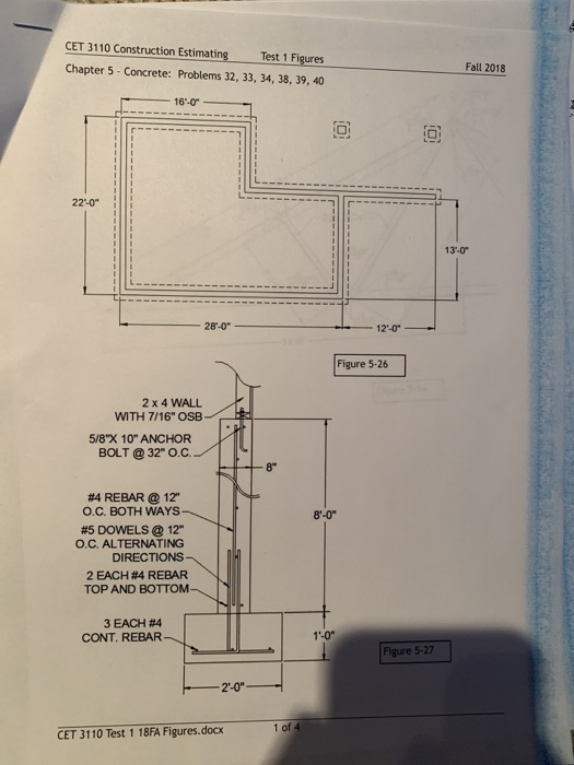 Solved How many square feet of forms are needed to oc struct | Chegg.com