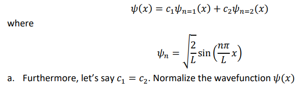 Solved For particle in a 1D box, particle is described as | Chegg.com