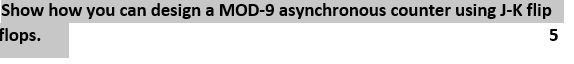 Solved Show how you can design a MOD-9 asynchronous counter | Chegg.com