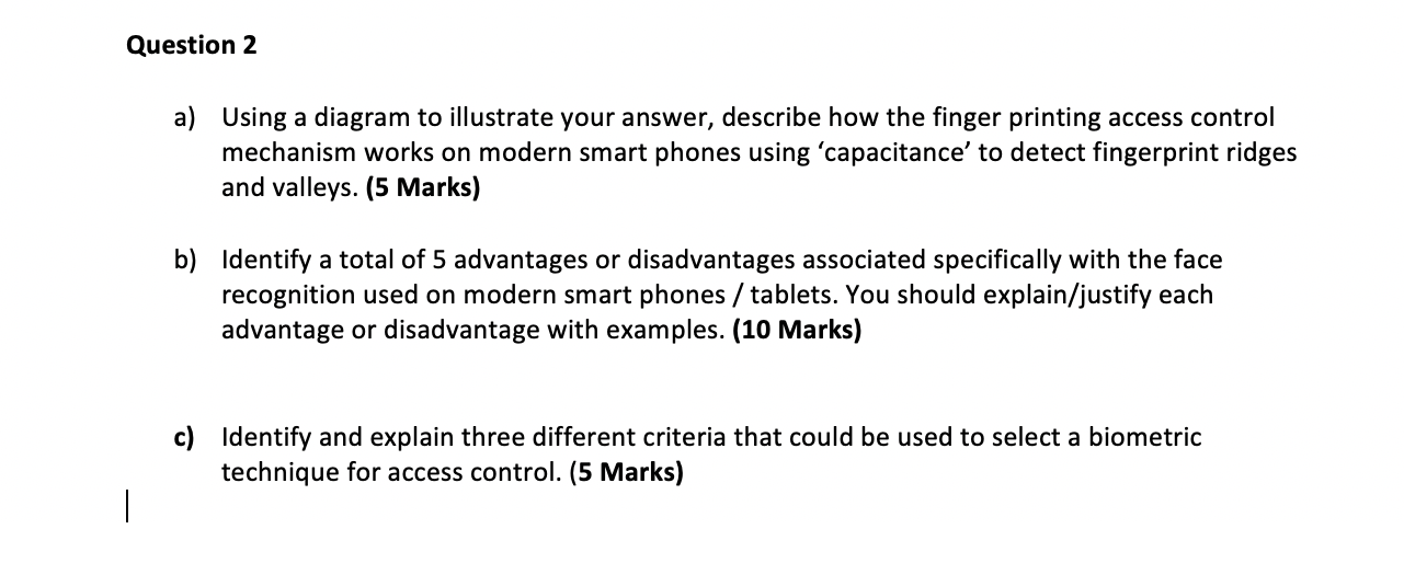 Solved Question 2 a) Using a diagram to illustrate your | Chegg.com