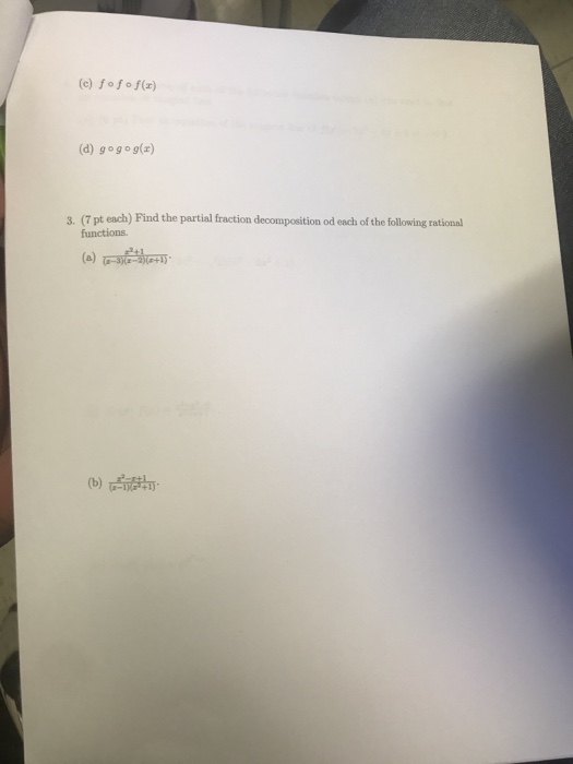 Solved (e) fofof(x) (d) gogog(x) 3. (7 pt each) Find the | Chegg.com