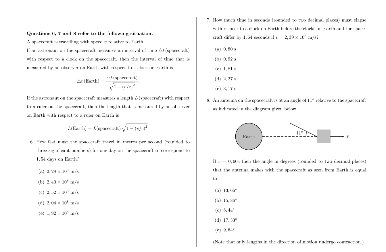Solved Questions 6, 7 ﻿and 8 ﻿refer to the following | Chegg.com
