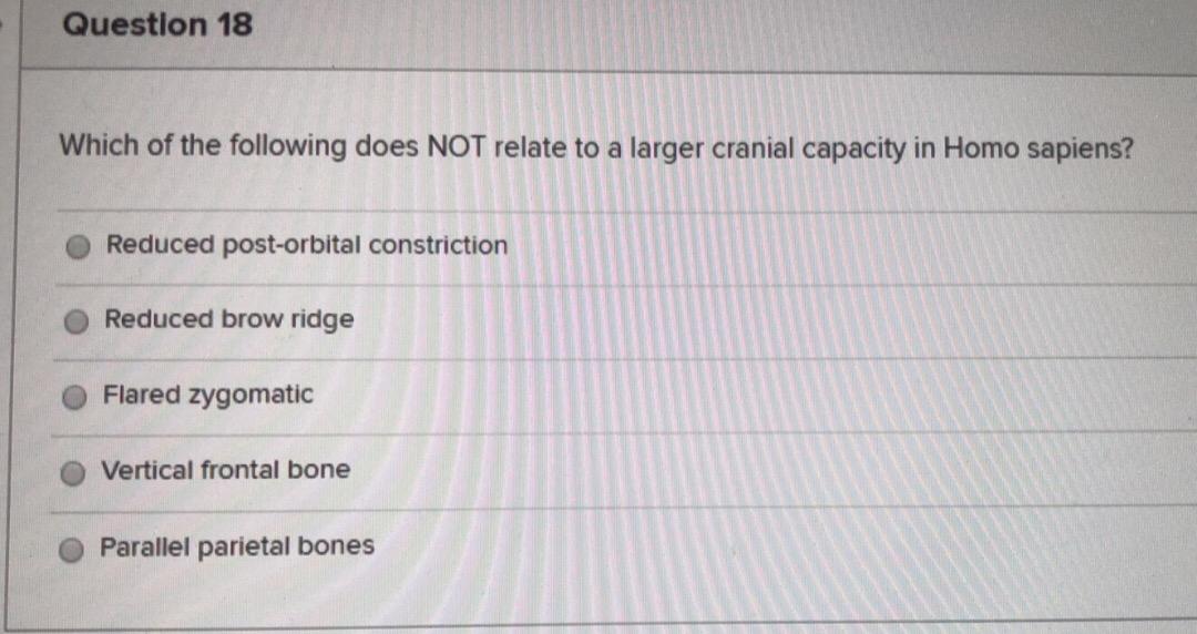 Solved Question 18 Which of the following does NOT relate to | Chegg.com