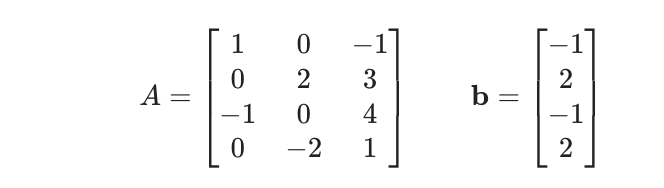 Solved We have the following matrix A and vector b: Q⊤ is Q | Chegg.com