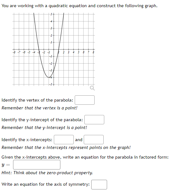 Solved You are working with a quadratic equation and | Chegg.com