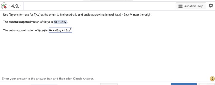 Solved Use Taylor's formula for f(x, y) at the origin to | Chegg.com