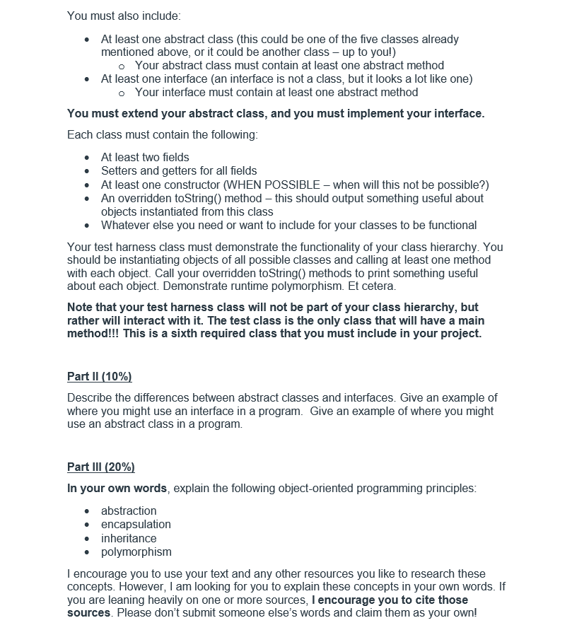 Solved Java Programming Project 4 Part 1 70 You Are 9873