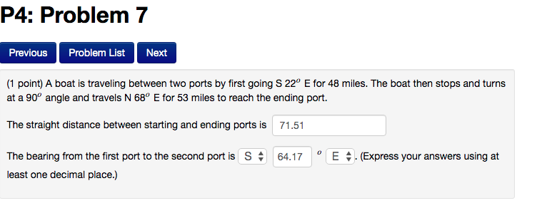 Solved P4: Problem 7 Previous Problem List Next (1 point) A | Chegg.com