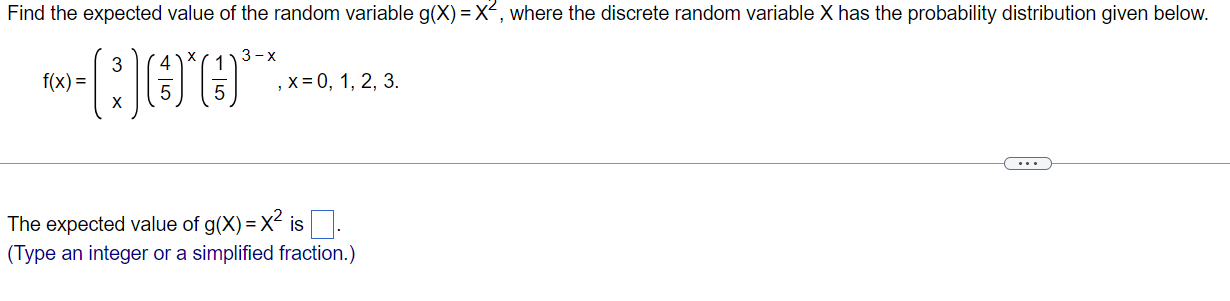 Solved Find the expected value of the random variable | Chegg.com