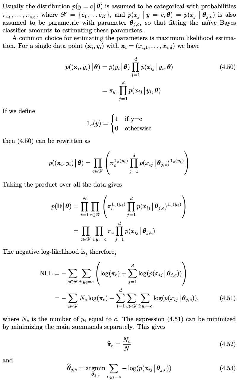 Fitting a naïve Bayes classifier amounts to | Chegg.com