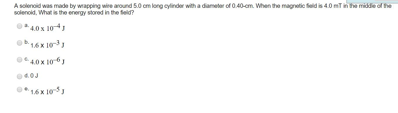 Solved A solenoid was made by wrapping wire around 5.0 cm | Chegg.com