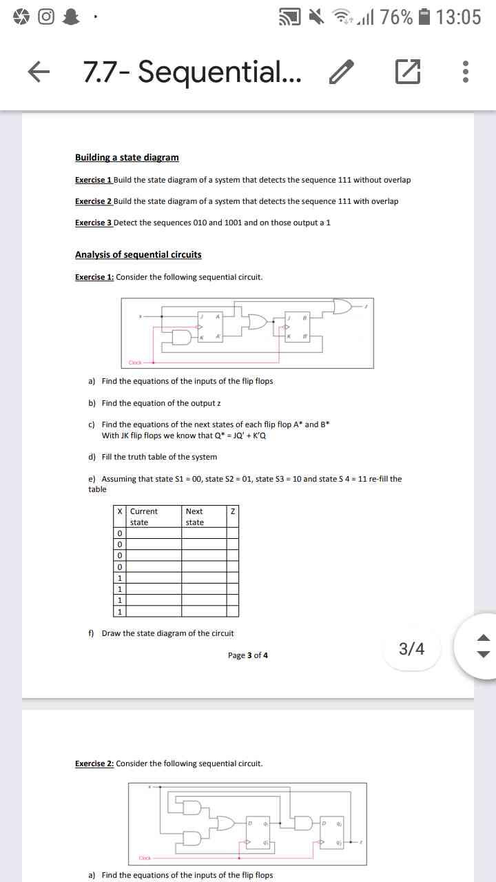 Solved 76% 13:05 7.7- Sequential.../ : Building a state | Chegg.com