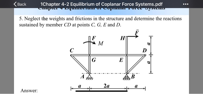 Solved Back 1Chapter 4-2 Equilibrium of Coplanar Force | Chegg.com
