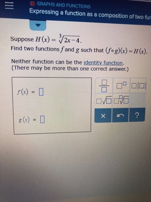 Solved C GRAPHS AND FUNCTIONS Expressing a function as a | Chegg.com
