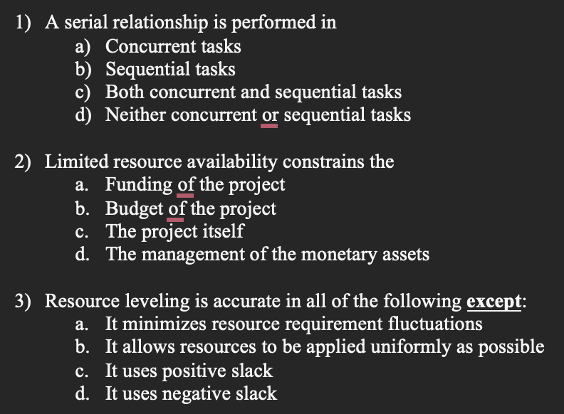 Solved 1) A serial relationship is performed in a) | Chegg.com