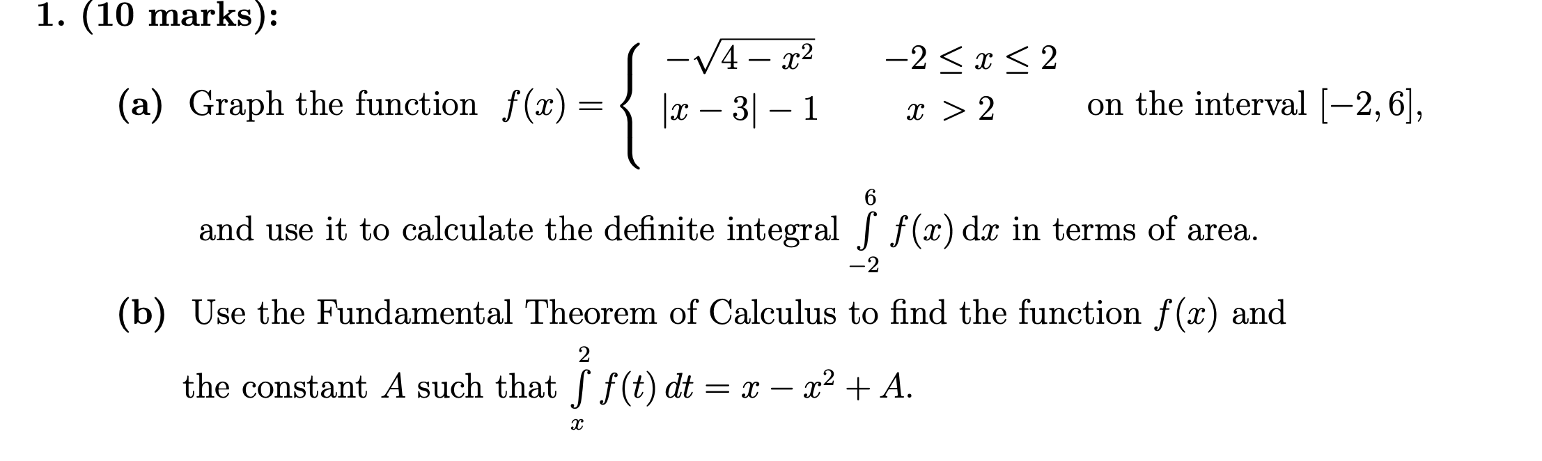 Solved (10 marks): (a) Graph the function | Chegg.com
