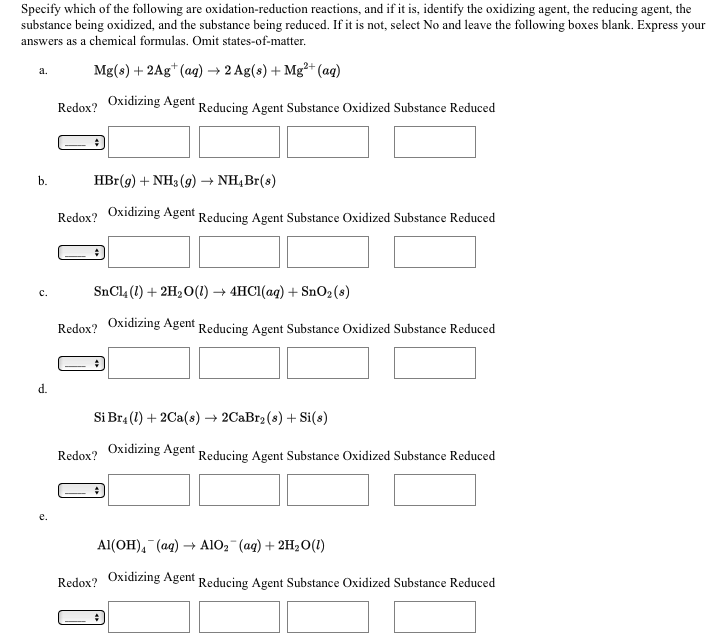Solved Specify which of the following are | Chegg.com