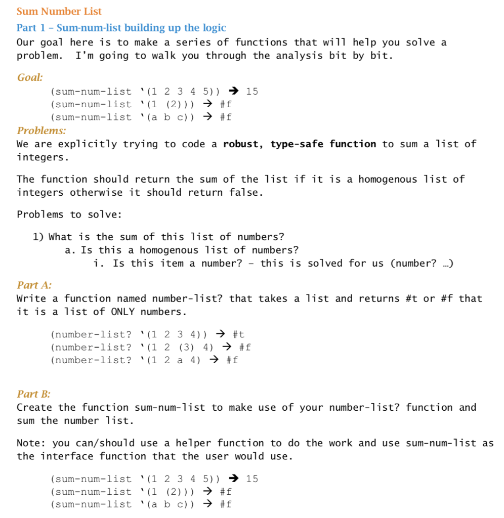 Using Scheme In this assignment, you will be learning | Chegg.com