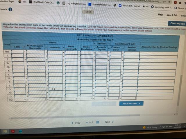 Exercise 5-13A (Algo) Comprehensive single-cycle | Chegg.com