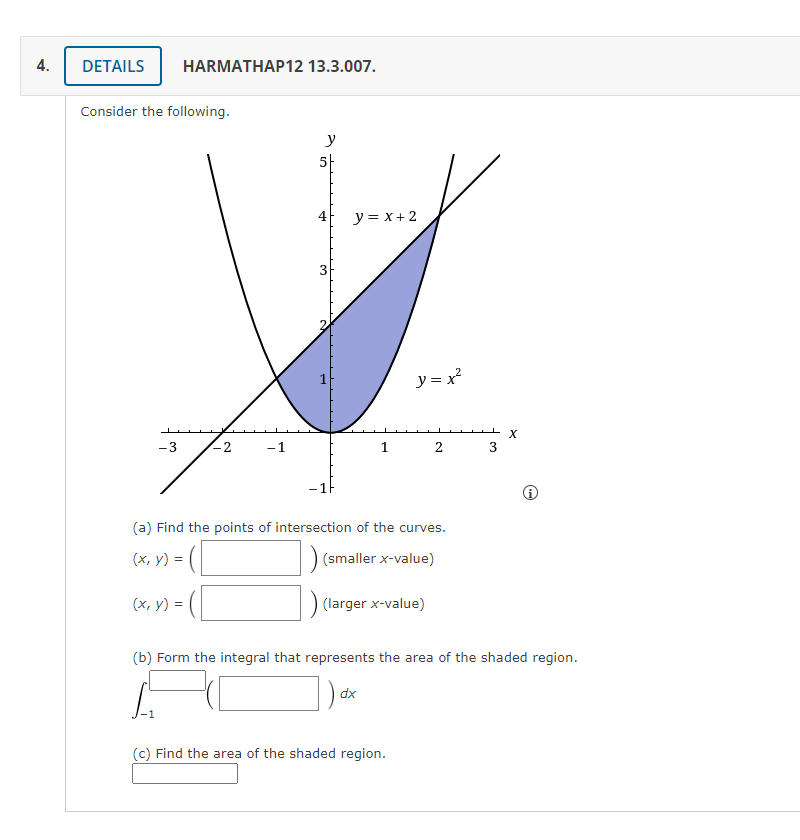 Solved HARMATHAP12 13.3.007. Consider the following. (a) | Chegg.com