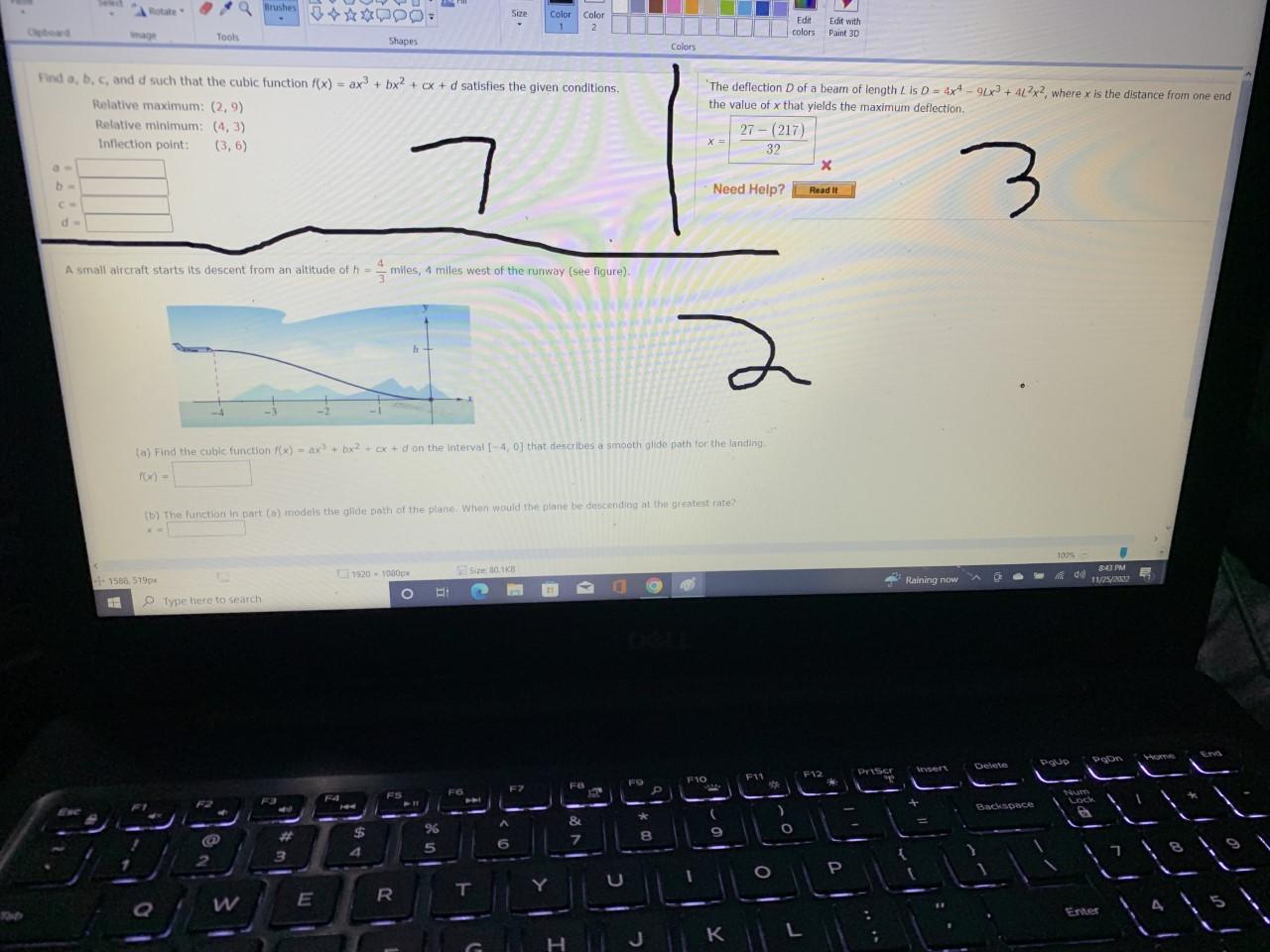 Solved find a,b,c, and d such that the cubic function | Chegg.com