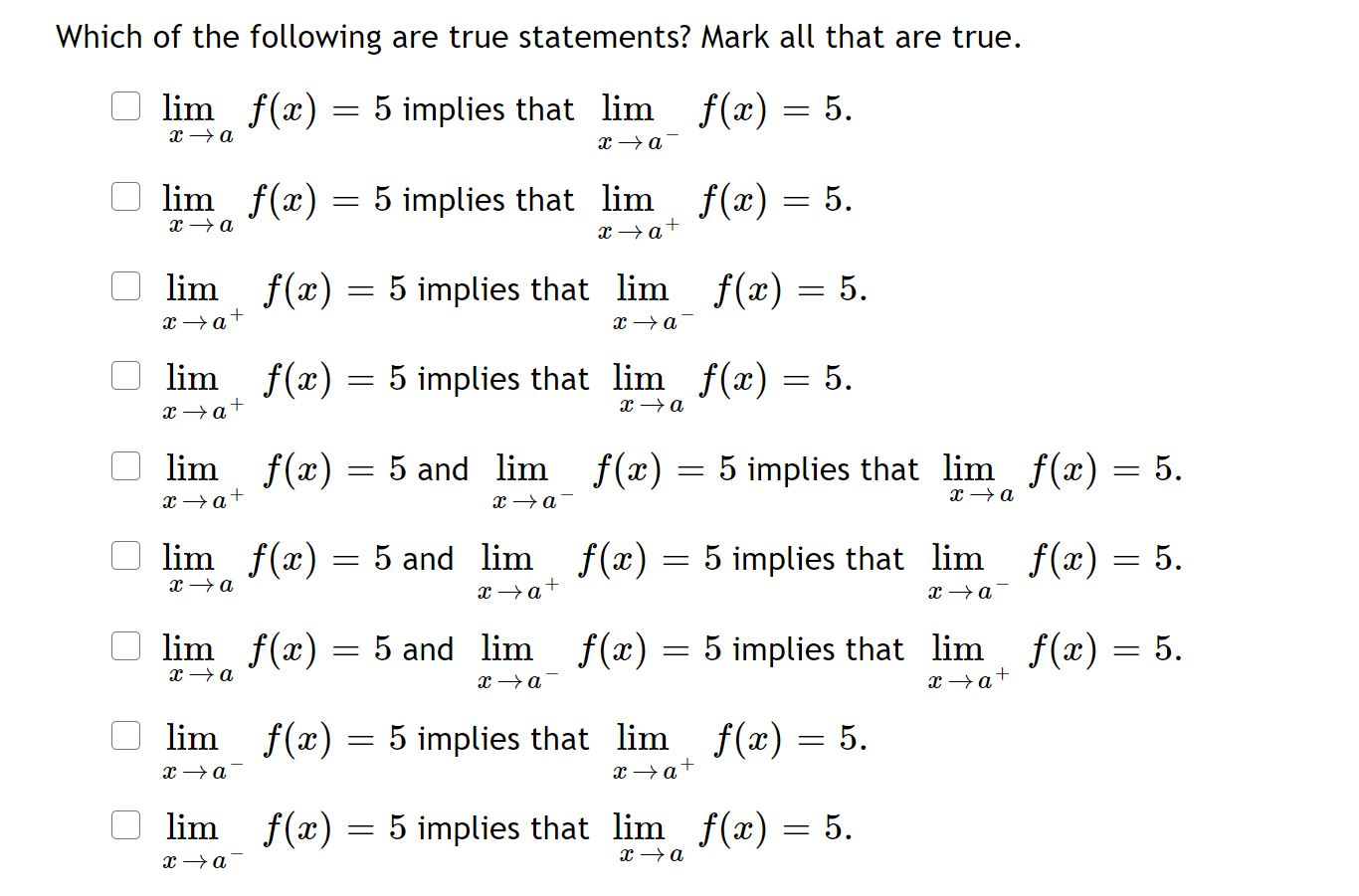 Solved Which of the following are true statements? Mark all | Chegg.com