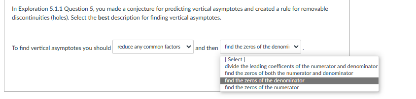Solved 5. Use your conjecture to predict where the rational | Chegg.com