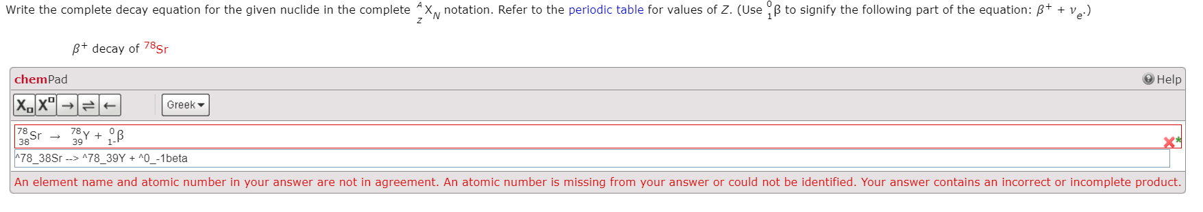Solved Write the complete decay equation for the given | Chegg.com