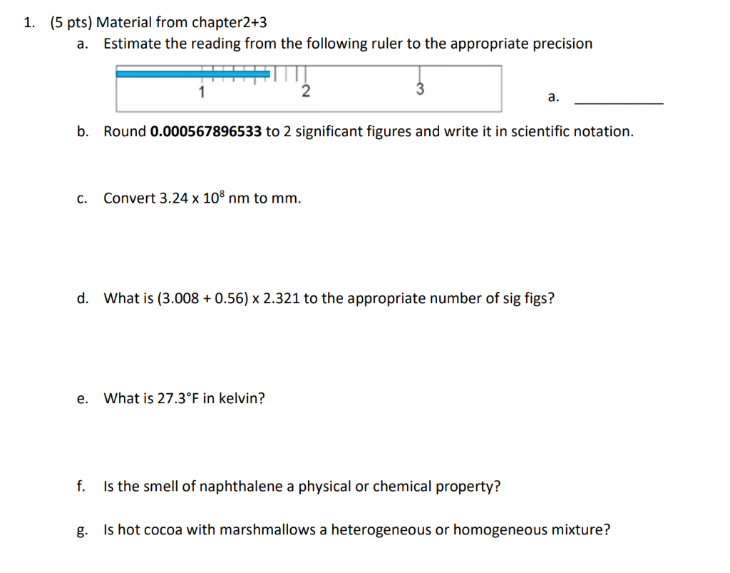 Solved 1. (5 pts) Material from chapter2+3 Estimate the | Chegg.com