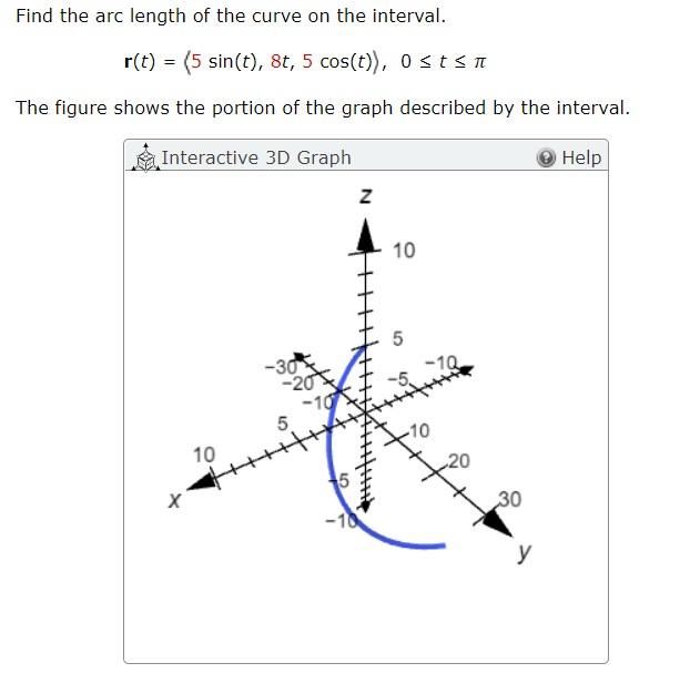 [solved] Find The Arc Length Of The Curve On The Interval