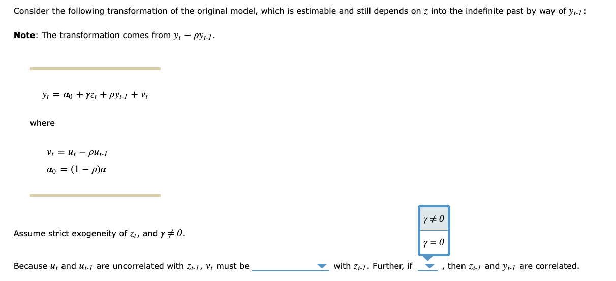 Solved 2. Geometric distributed lag model Consider the | Chegg.com