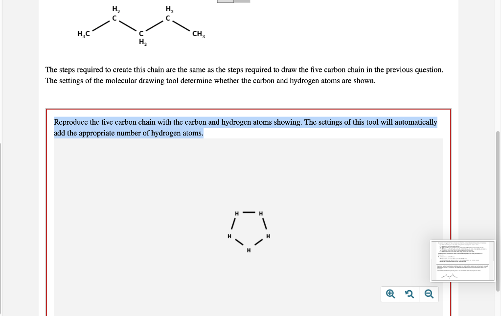 Solved The molecular drawing tool provides a canvas and | Chegg.com