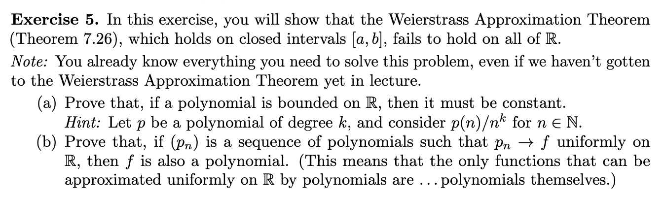 Solved Exercise 5 In This Exercise You Will Show That The