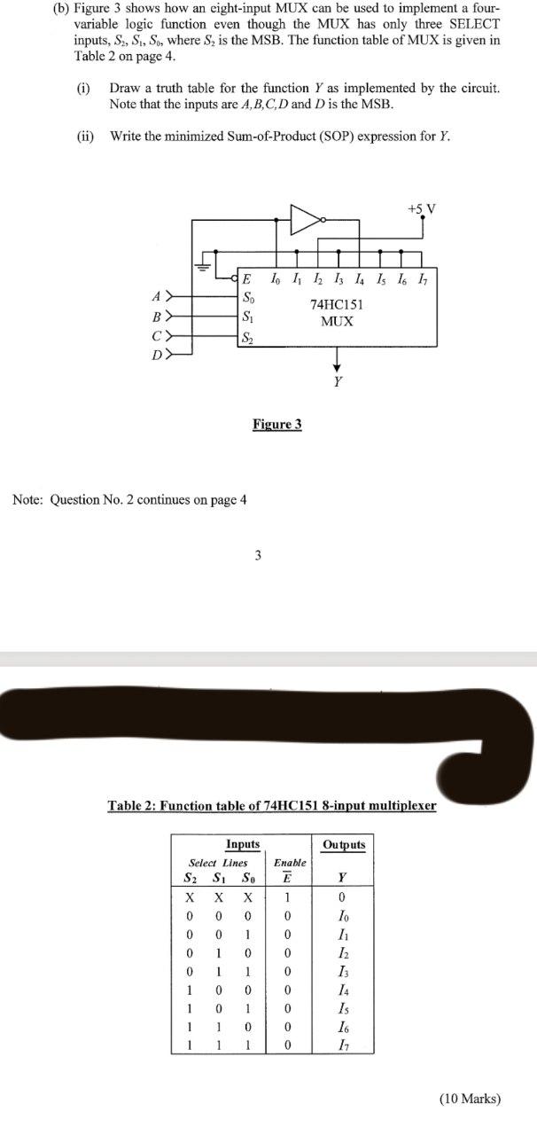 Solved B Figure 3 Shows How An Eight Input Mux Can Be Used 