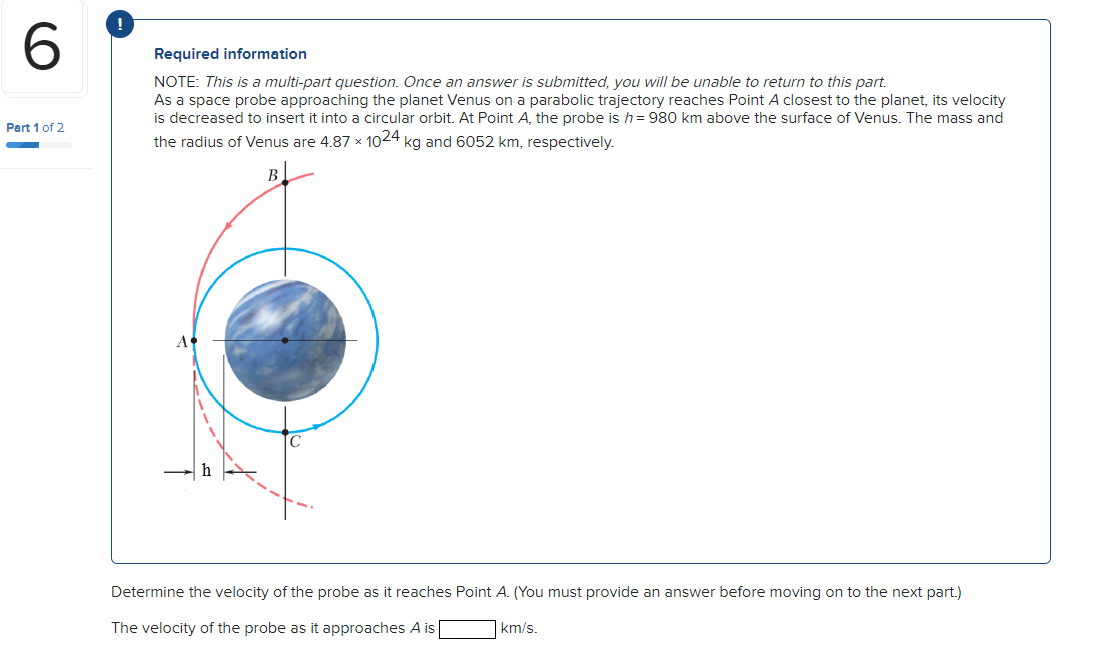 Solved 6 Required information NOTE: This is a multi-part | Chegg.com