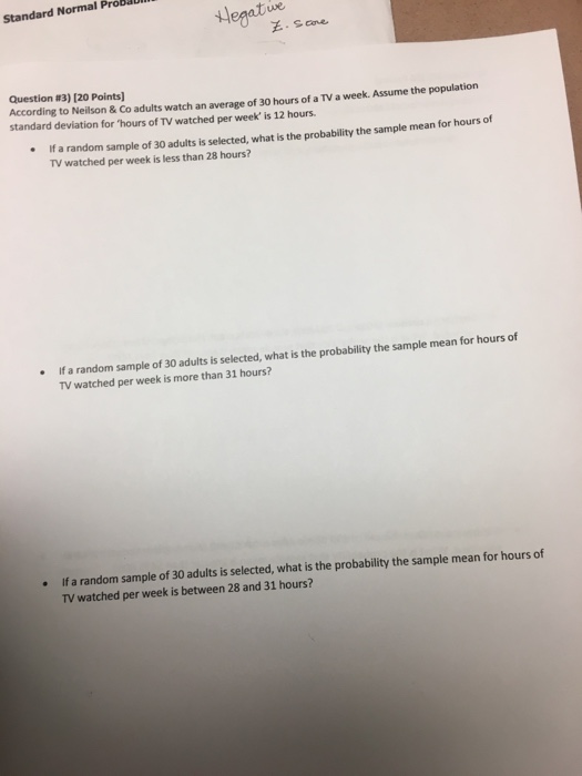 Solved Standard Normal Probabilities Table entry for z is | Chegg.com