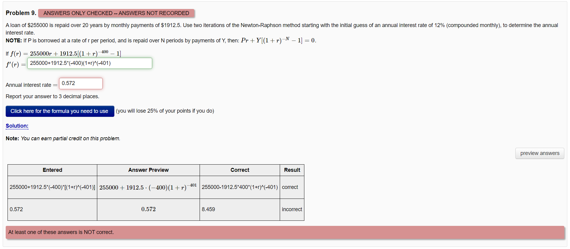 Solved Problem 9. ANSWERS ONLY CHECKED -- ANSWERS NOT | Chegg.com