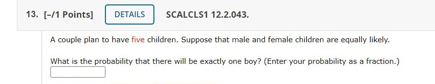 Solved 13. [-/1 Points] DETAILS SCALCLS1 12.2.043. A couple | Chegg.com
