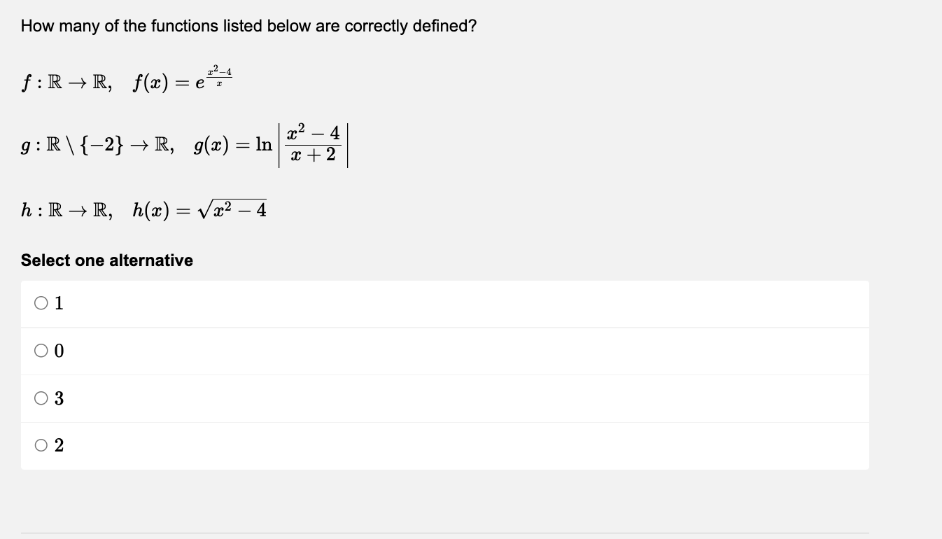 How many of the functions listed below are correctly | Chegg.com