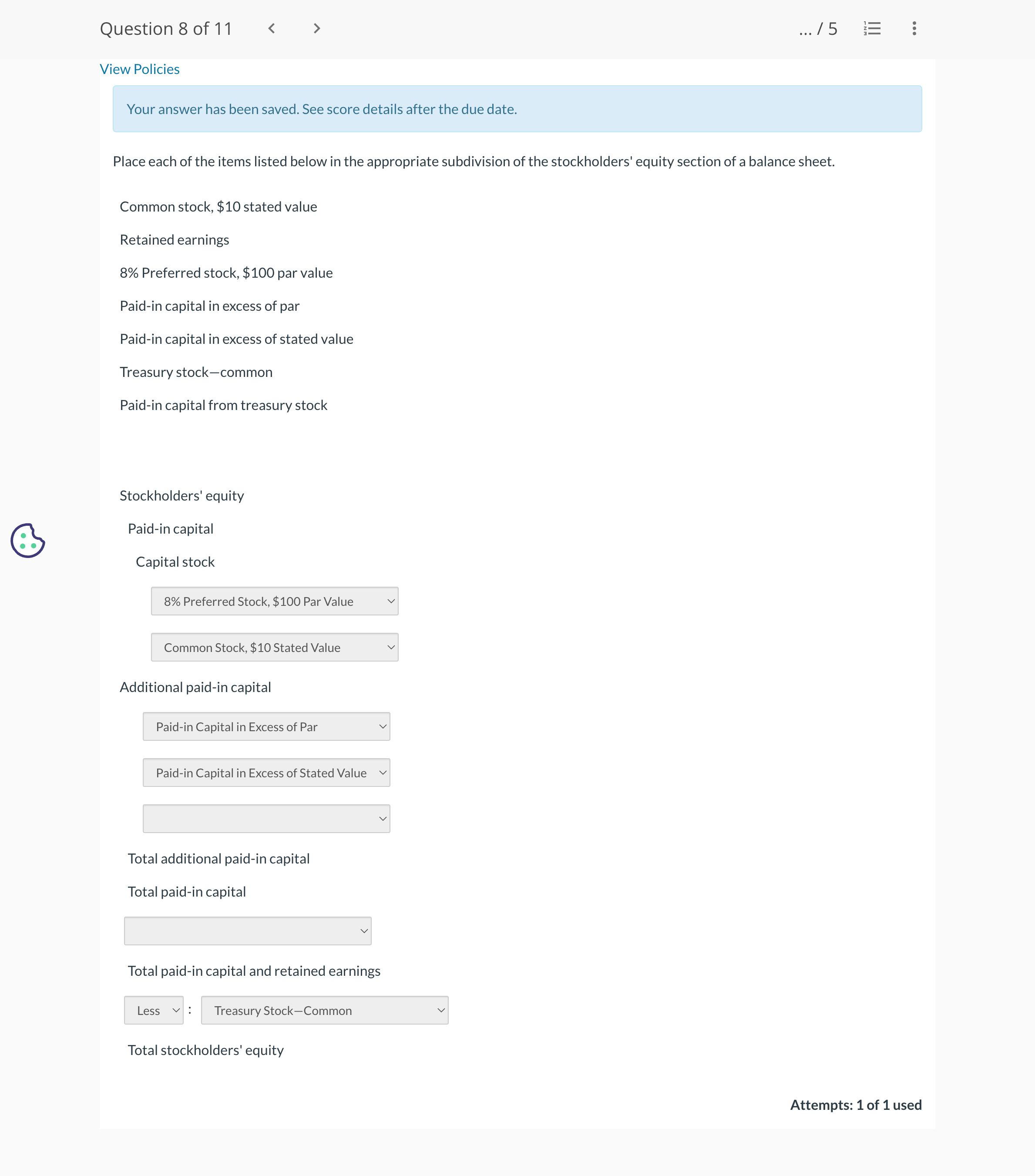 Solved Place each of the items listed below in the | Chegg.com