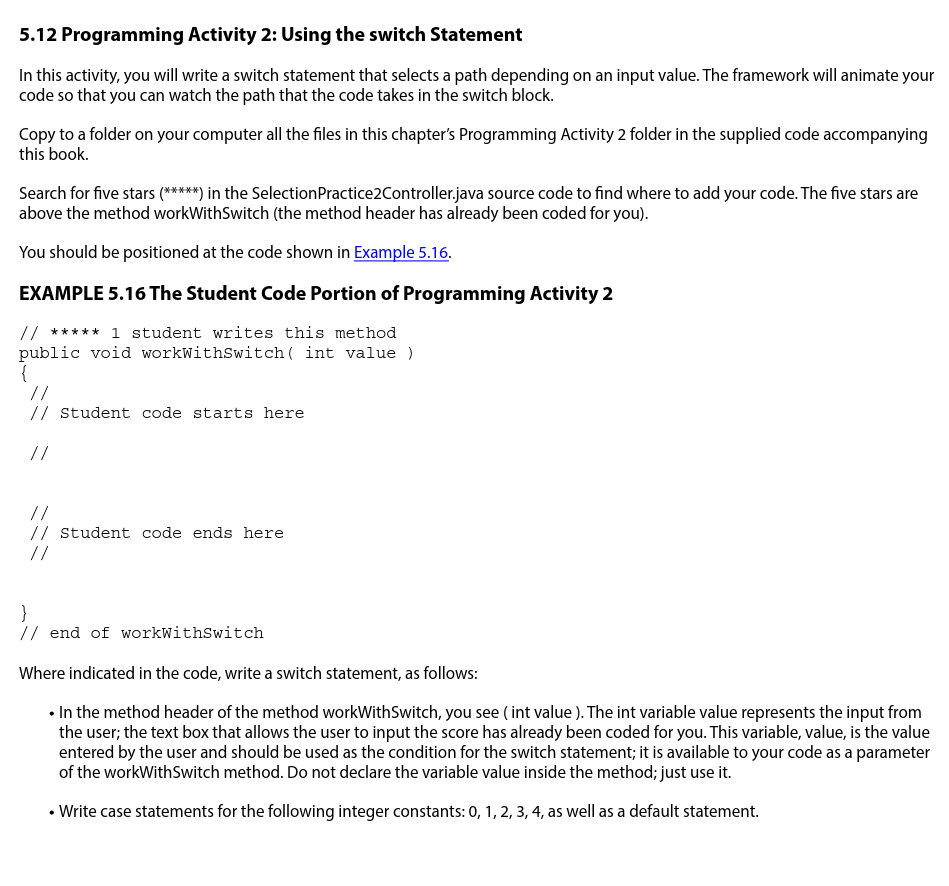Complete Chapter 5, Section 5.12 "Programming | Chegg.com