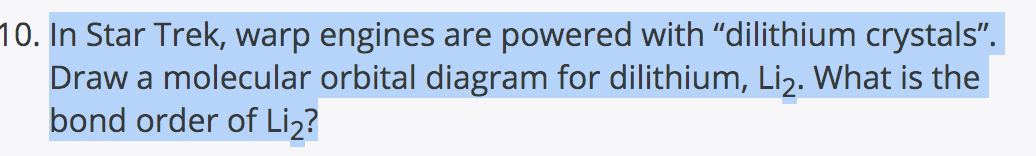 Solved In Star Trek, warp engines are powered with | Chegg.com