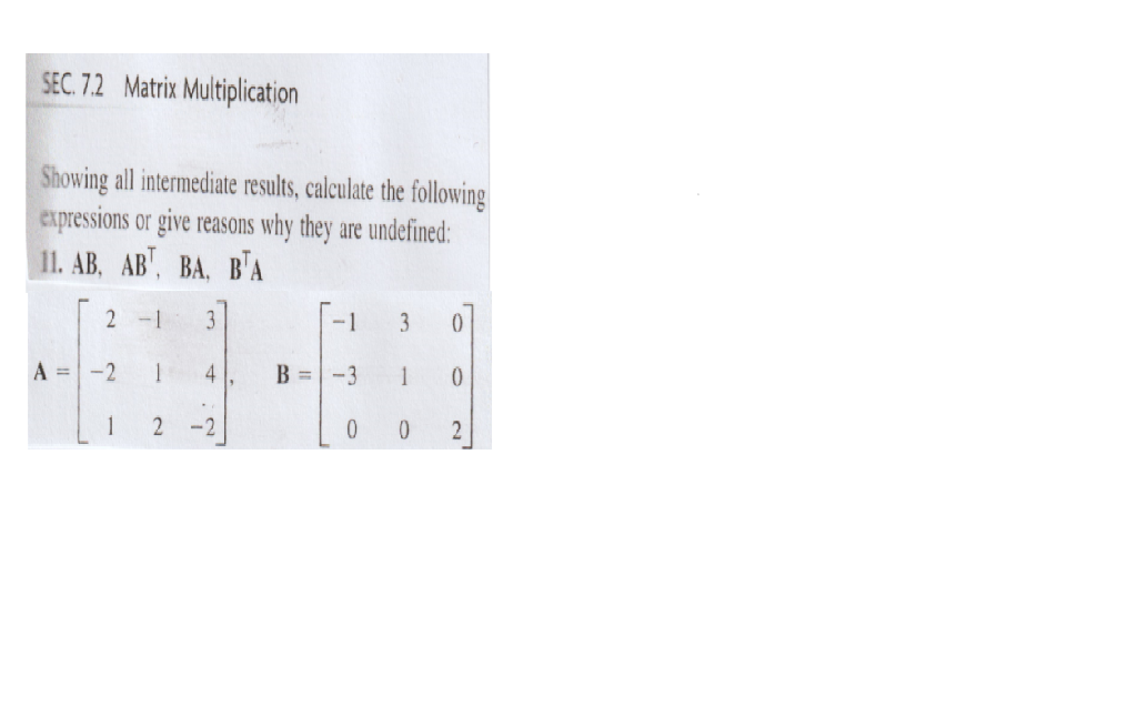 Solved SEC. 7.2 Matrix Multiplication Showing all | Chegg.com