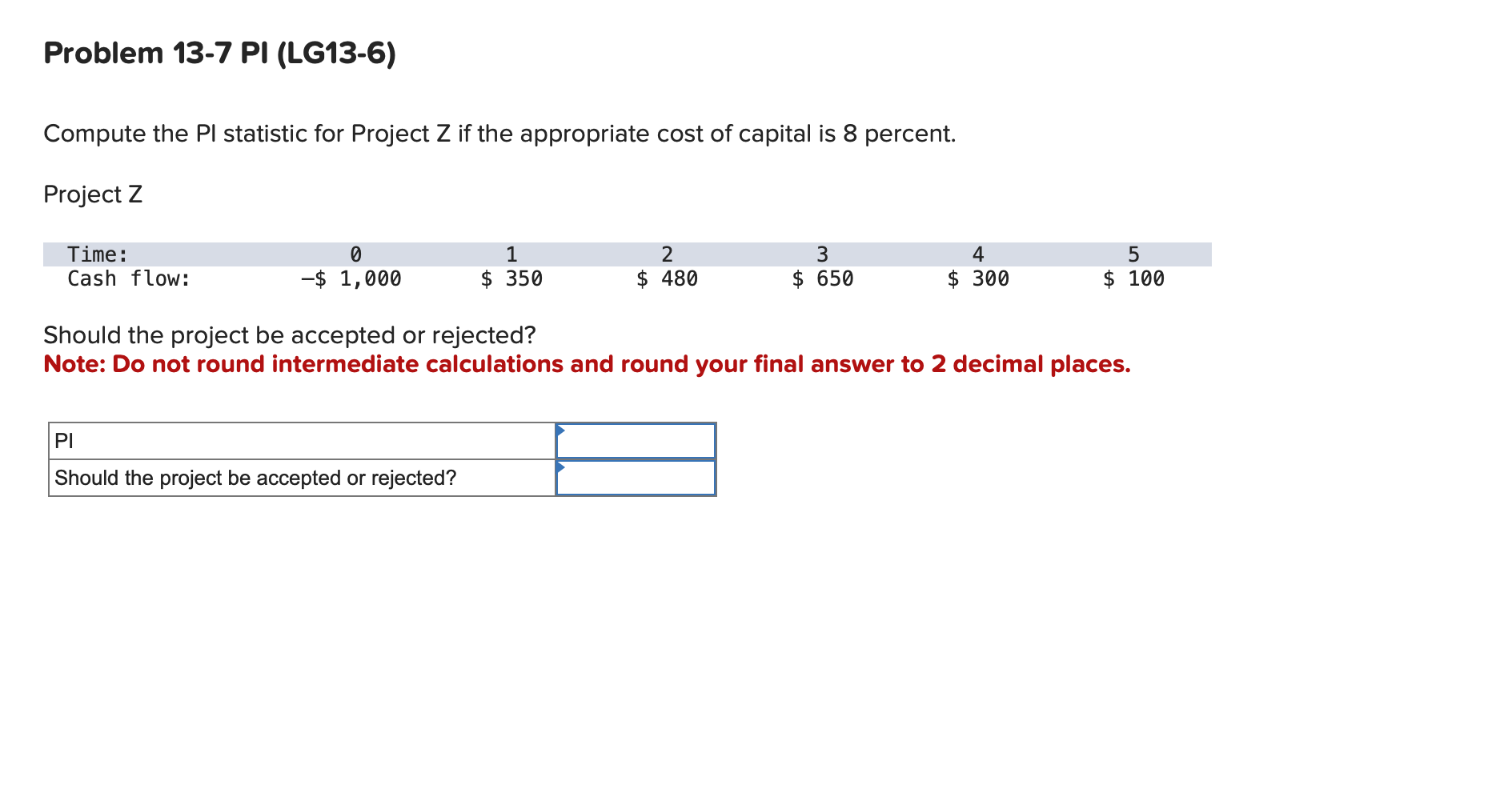 Solved Problem 13-7 ﻿PI (LG13-6)Compute the ?PI ﻿ statistic | Chegg.com