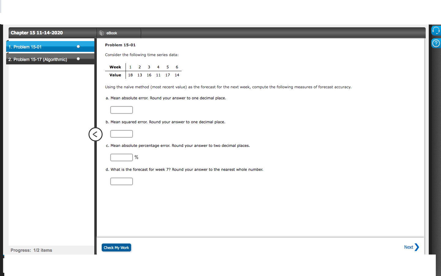 Solved Chapter 15 11-14-2020 eBook Problem 15-01 ? 1. | Chegg.com