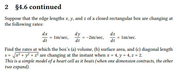 Solved 2 $4.6 continued dy Suppose that the edge lengths x, | Chegg.com